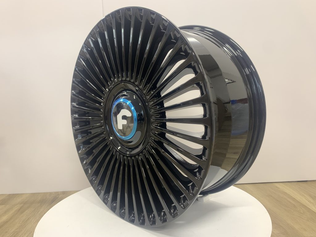 Gloss Black Multiterm spoke Floating cap Monoblock Forged Wheel - MASAI ...