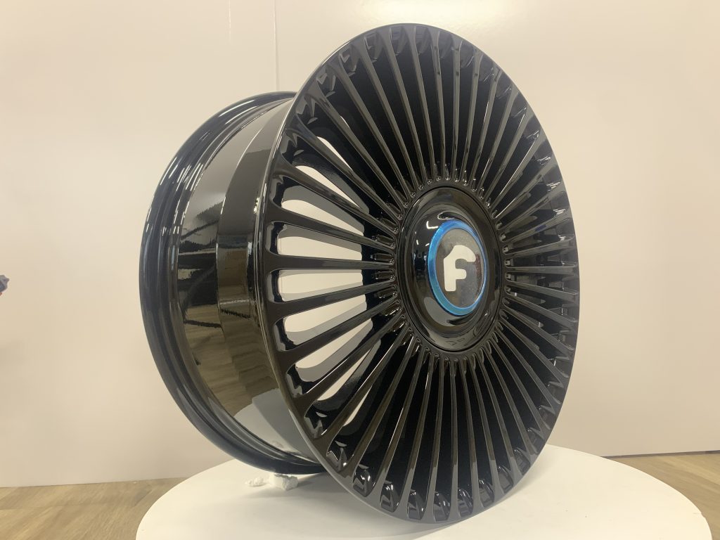 Gloss Black Multiterm spoke Floating cap Monoblock Forged Wheel - MASAI ...