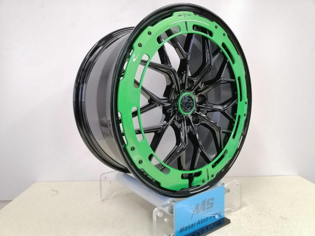 Custom decorative ring color choice 2 piece forged wheel - MASAI Wheels