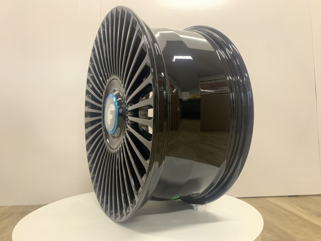 Gloss Black Multiterm spoke Floating cap Monoblock Forged Wheel - MASAI ...